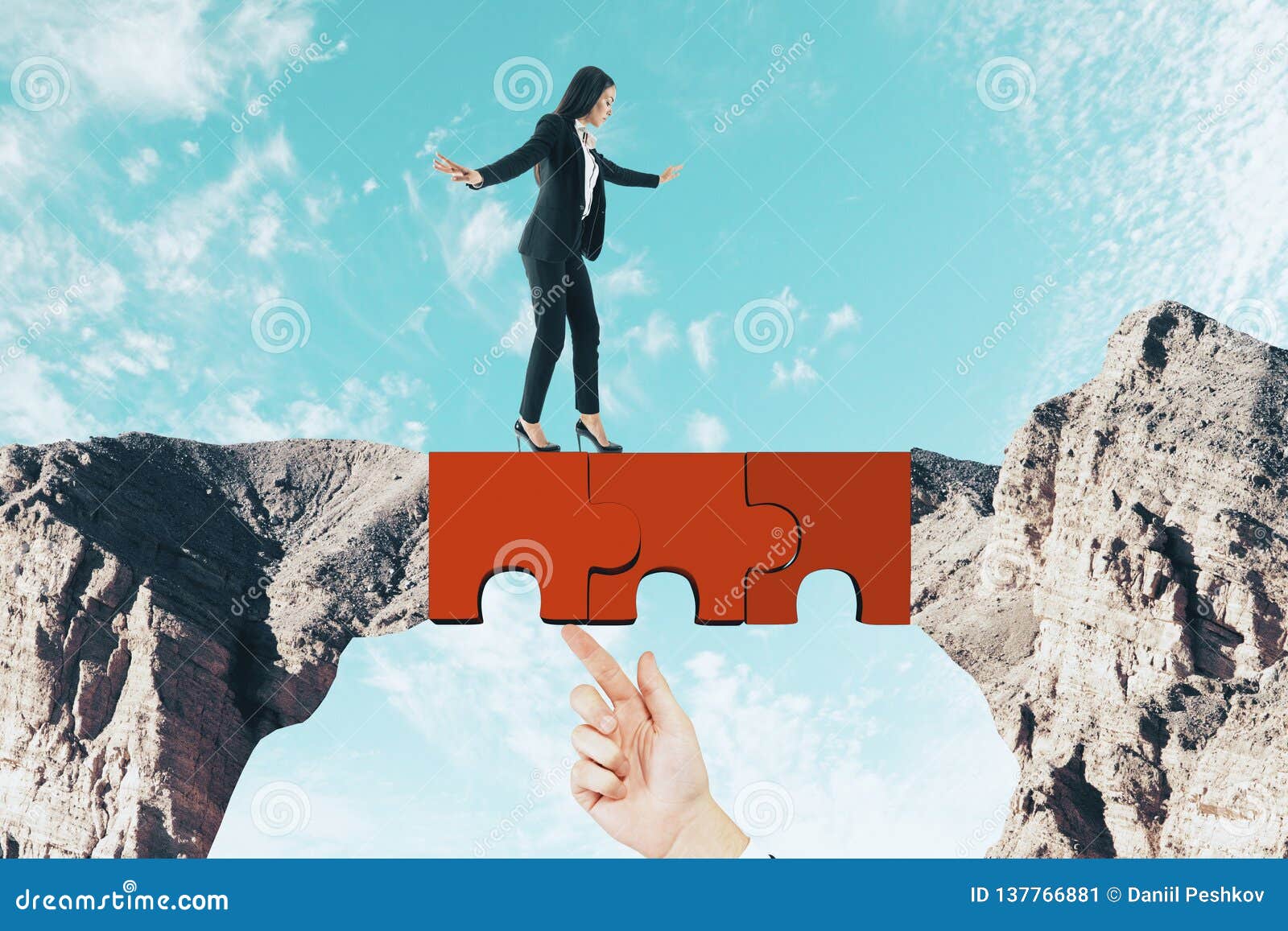 Conceito Dos Trabalhos De Equipa E Do Desafio Ilustração Stock ...