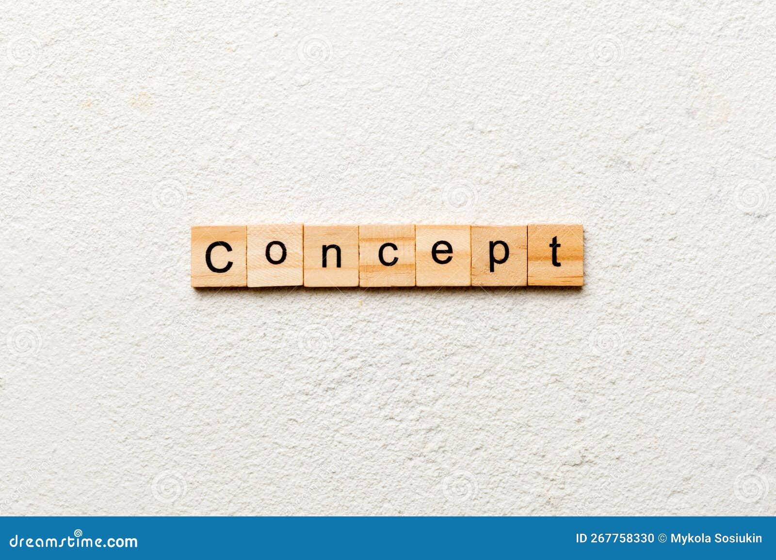 Conceito Escrito Em Bloco De Madeira. Texto Do Conceito No Conceito De ...
