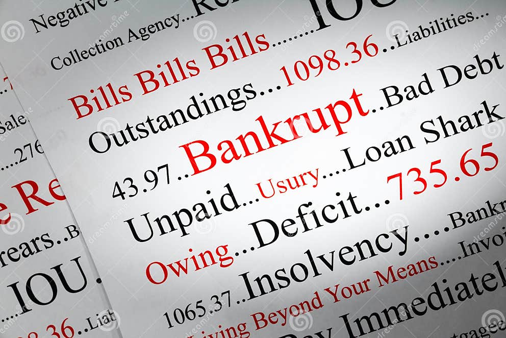 Conceito falido foto de stock. Imagem de dever, insolvência - 33978526