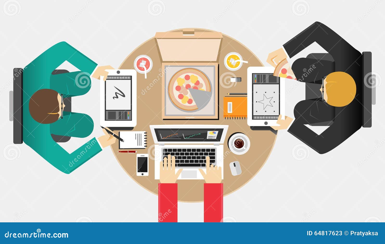 Conceito Informal Da Reunião Ilustração do Vetor - Ilustração de planta ...