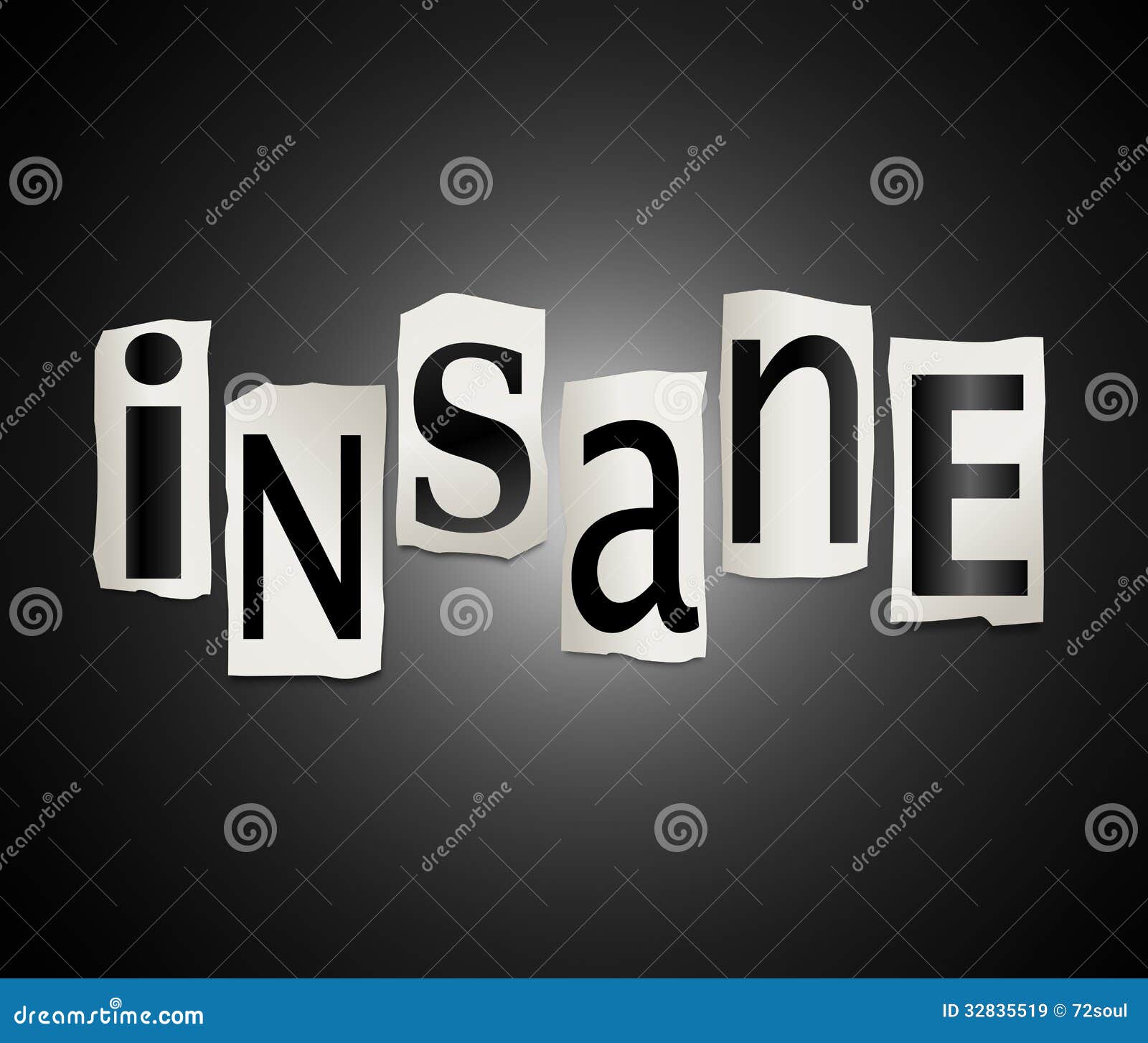 Conceito insano. ilustração stock. Ilustração de paranoico - 32835519