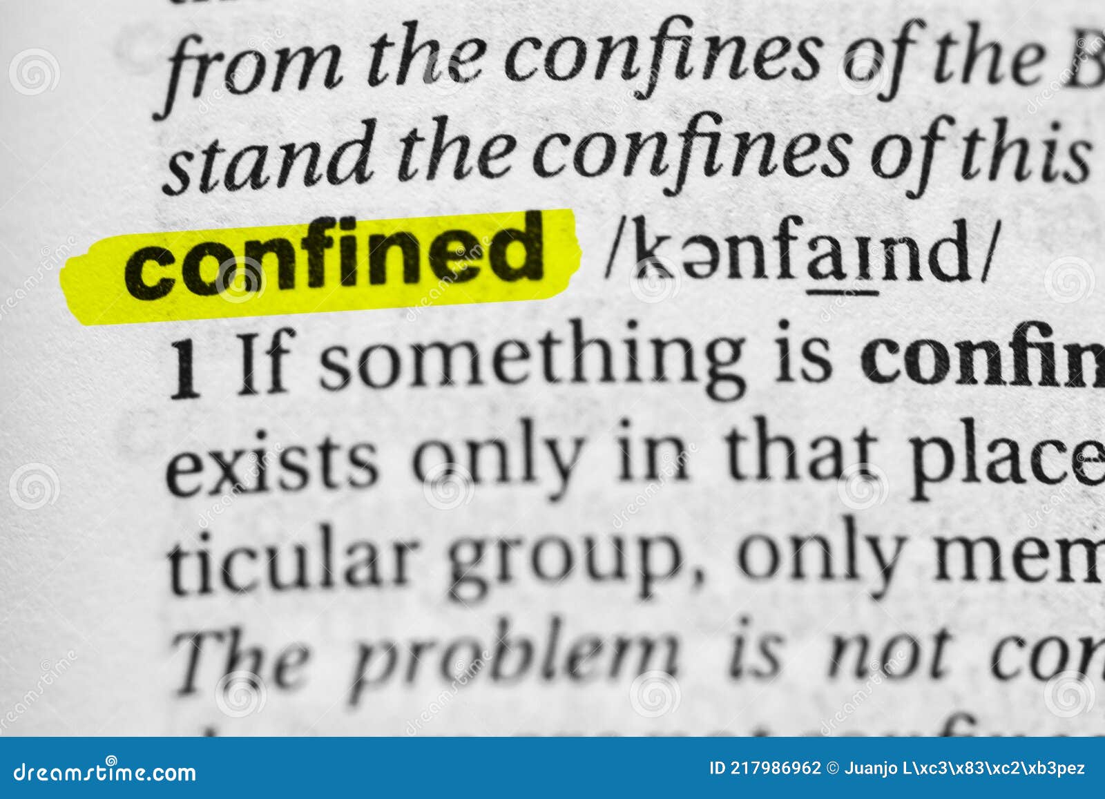 Conceito Limitado De Palavra Destacado E Significado Foto de Stock ...