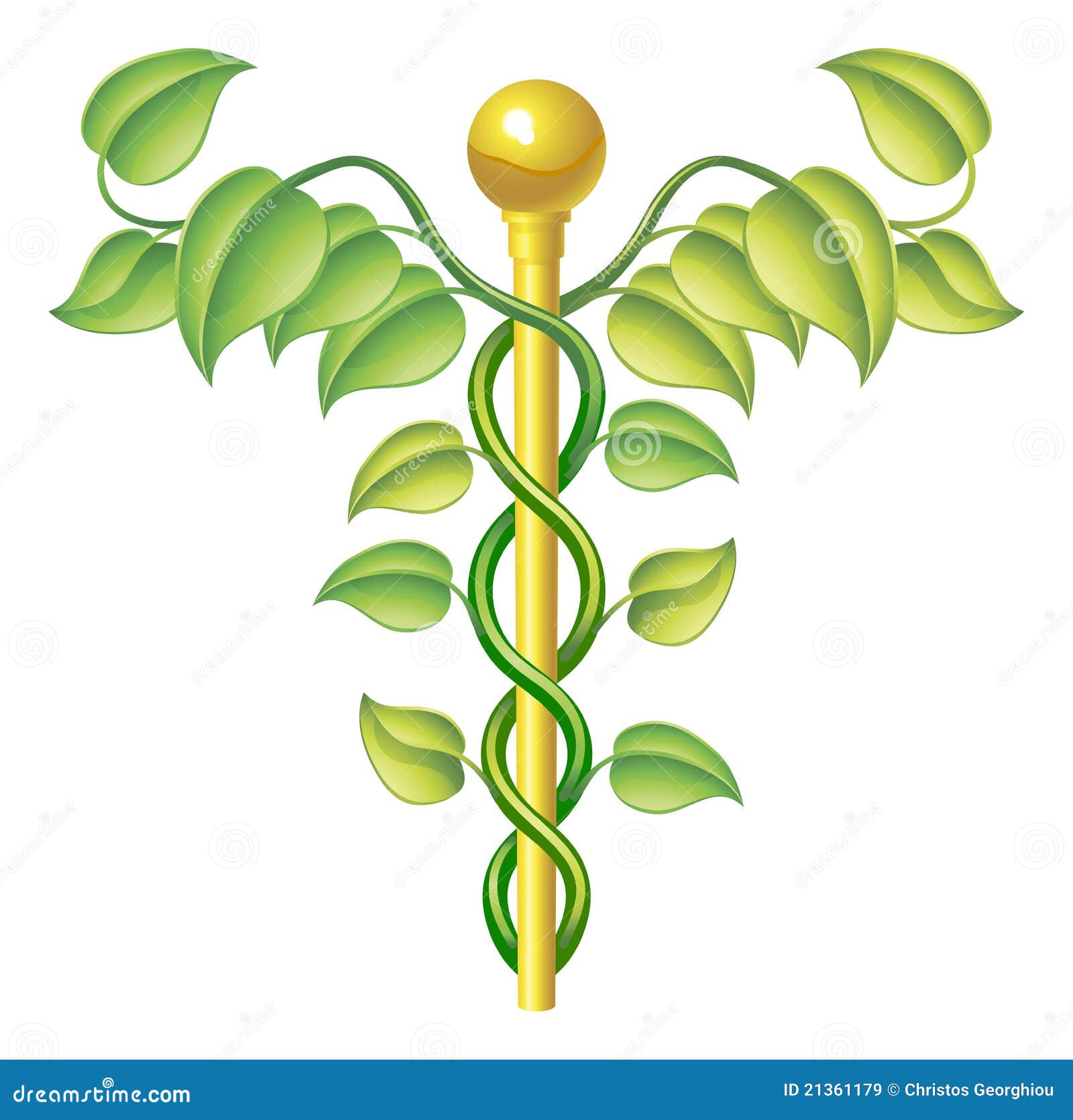 Conceito Natural Do Caduceus Ilustração do Vetor - Ilustração de cura ...