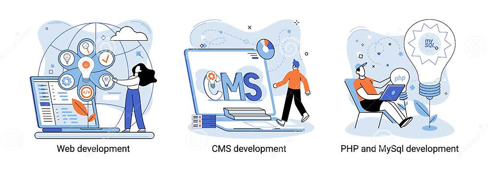 Conceitos De Arquitetura De Site Teste De Software De Design De Interface Do Php Mysql Cms Para