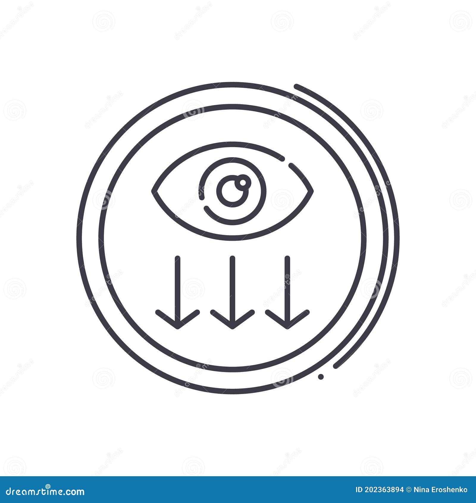 Concentrate Icon, Linear Isolated Illustration, Thin Line Vector, Web ...