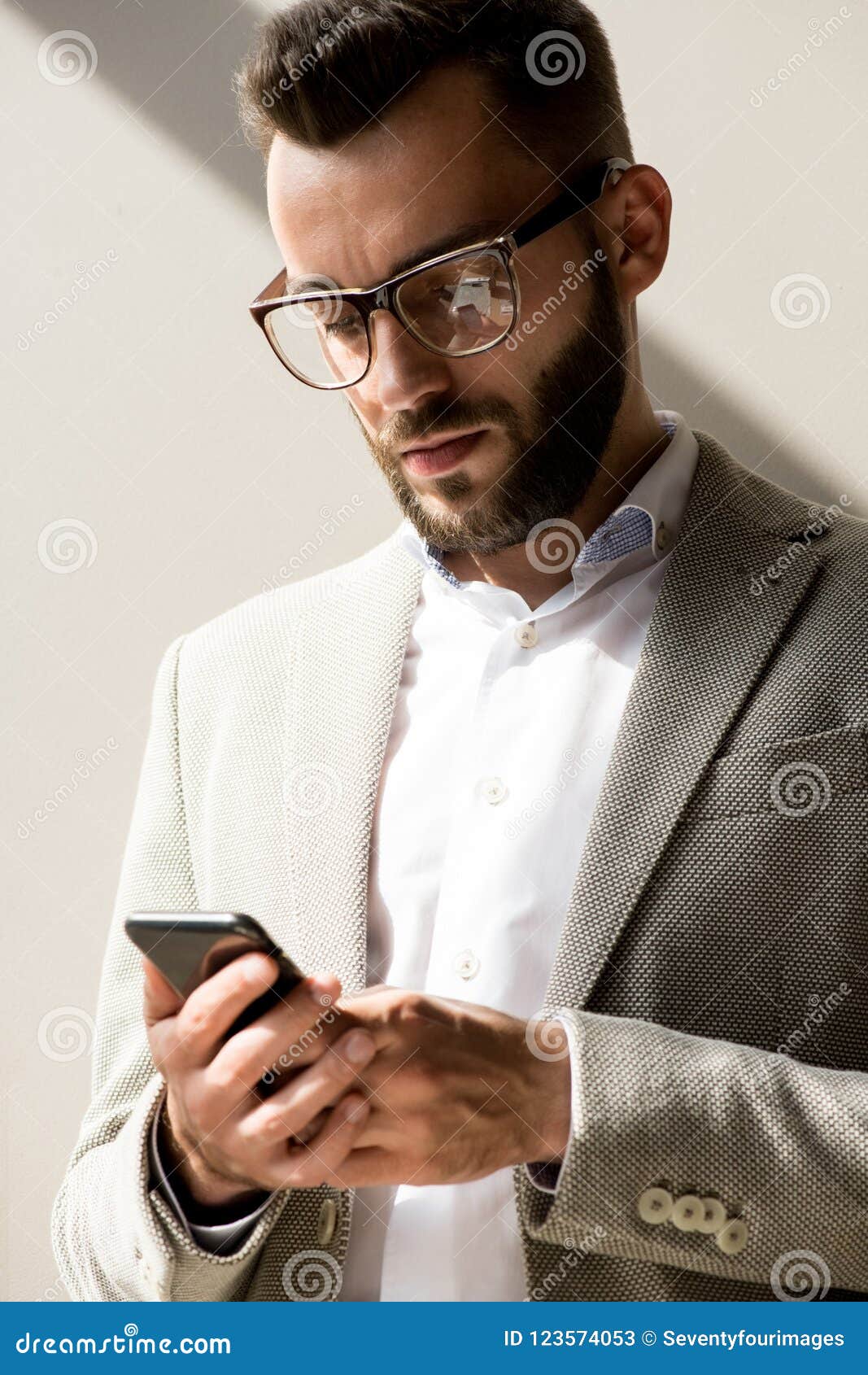Man communicating online stock image. Image of expertise - 123574053