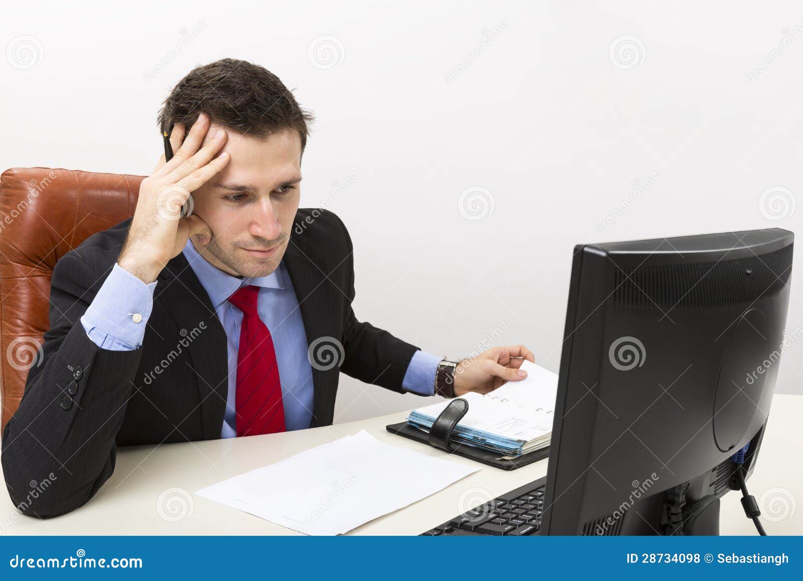 Concentrated business man stock photo. Image of company - 28734098