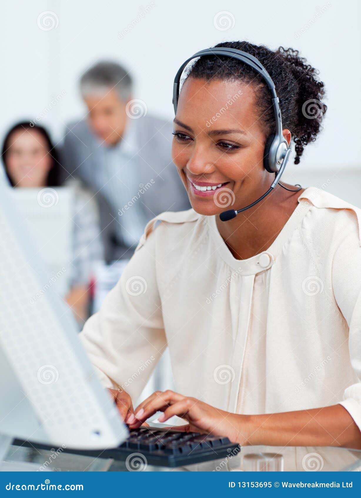 Concentrated Business People Working at Computers Stock Image - Image ...