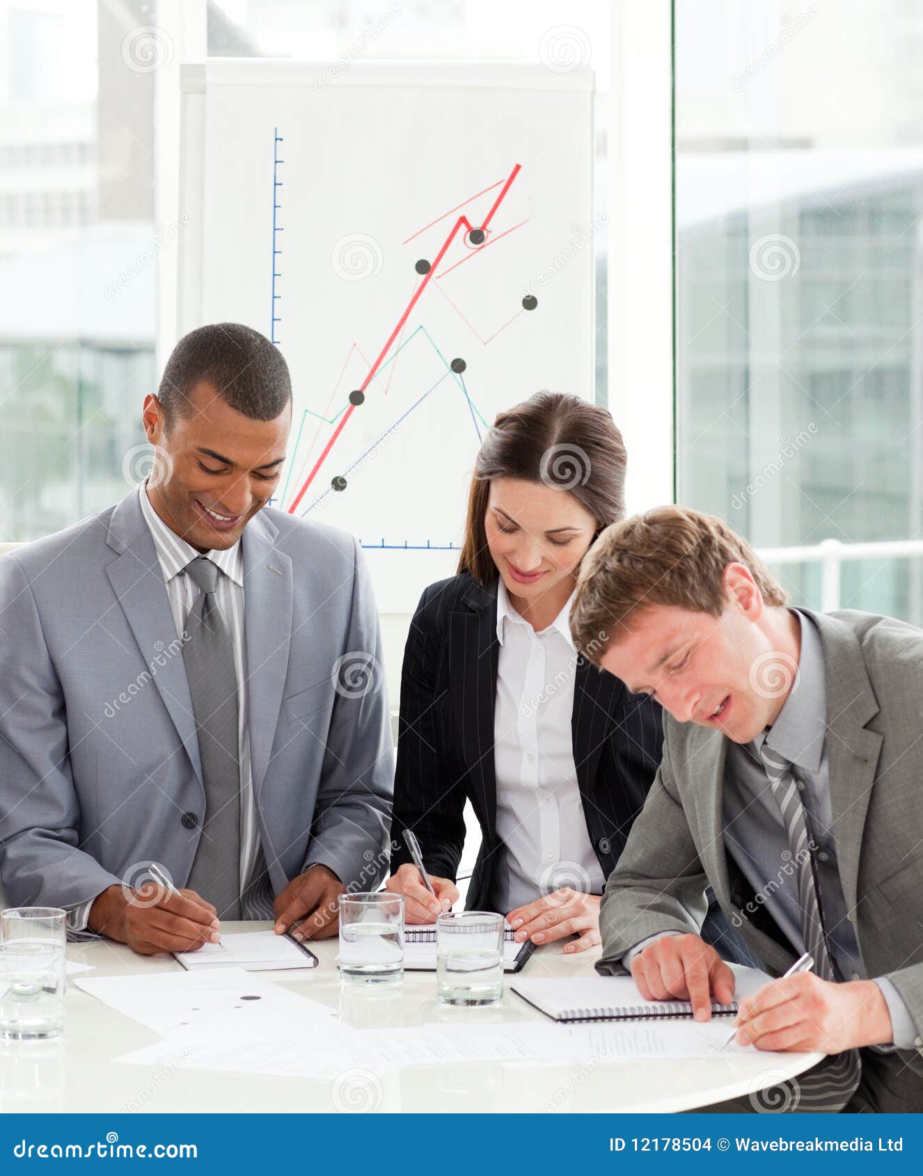 Concentrated Business People Working Together Stock Photo - Image of ...