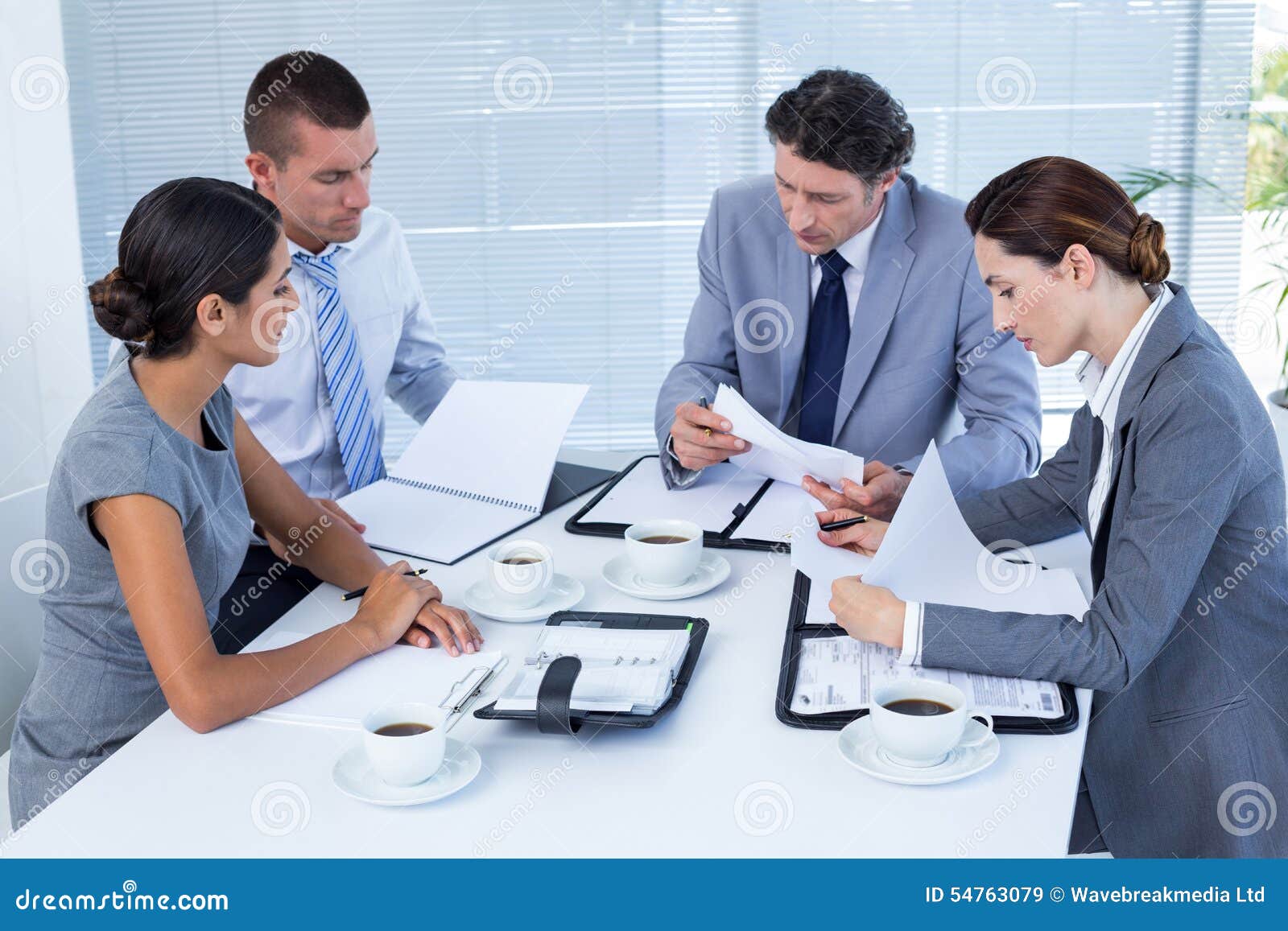 Concentrated Business Team Working Together Stock Image - Image of ...