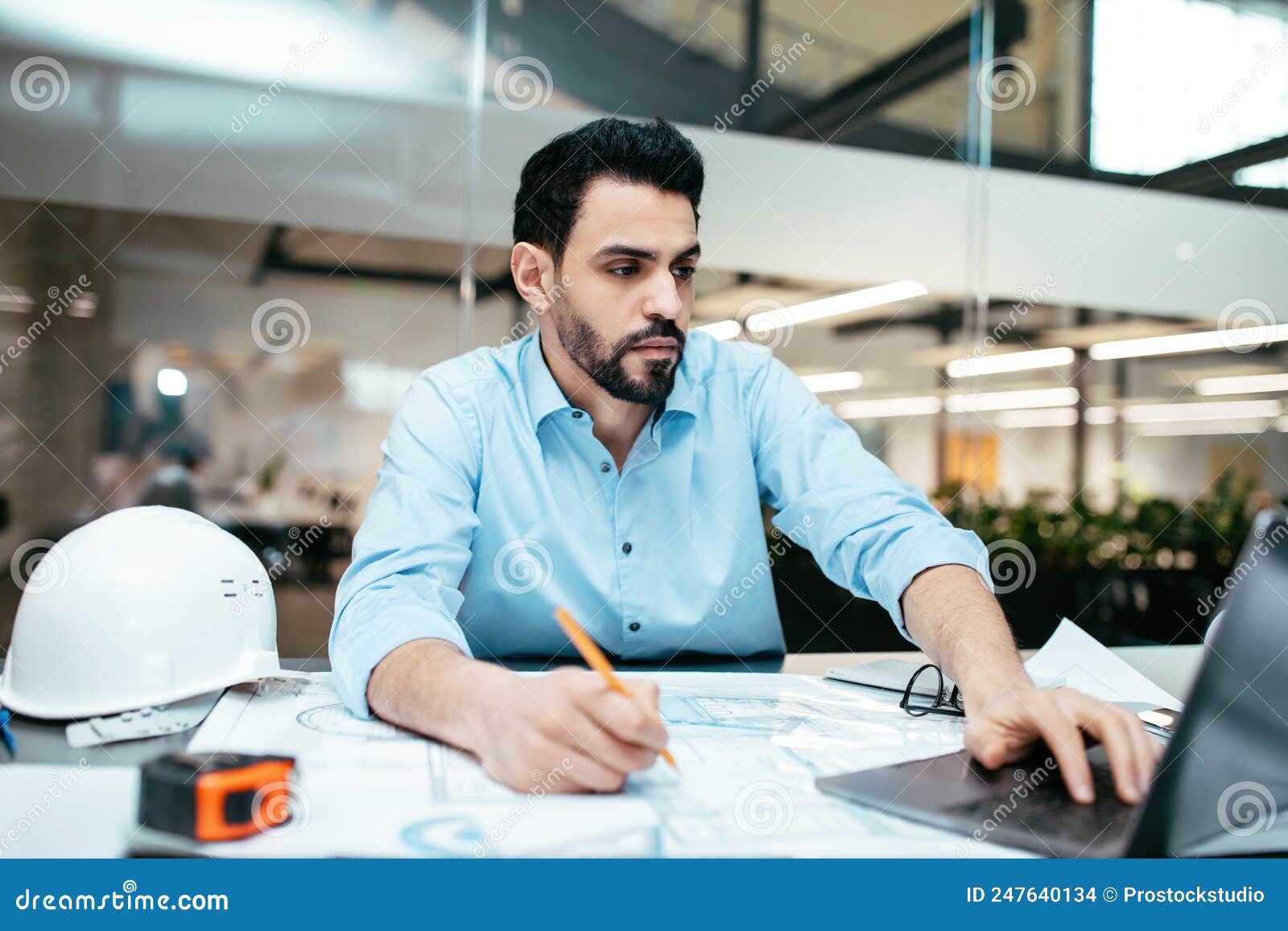Busy Civil Engineer Mess Up Office Table. Royalty-Free Stock ...