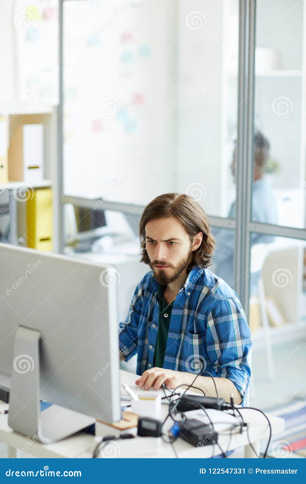 It Specialist Focusing on Computer Problem Stock Image - Image of ...