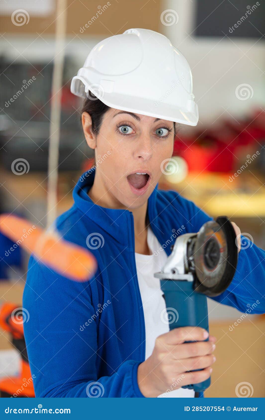 Concentrated Components Factory Female Staff Stock Photo - Image of ...