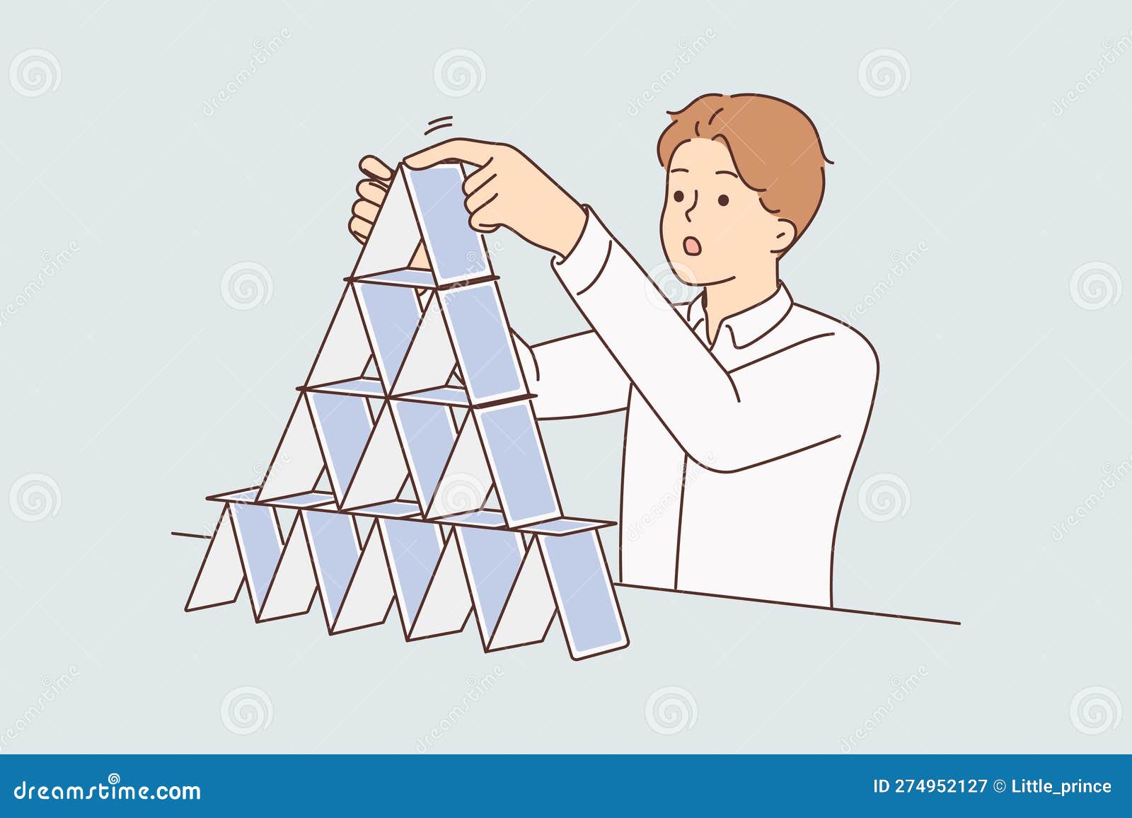 Pyramids, Unstable Equilibrium Cartoon Vector | CartoonDealer.com ...
