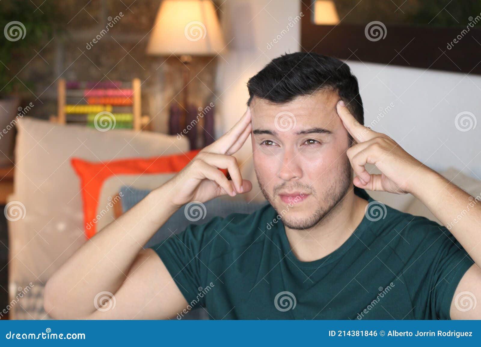 Concentrated Man Trying To Remember Something Stock Photo - Image of ...