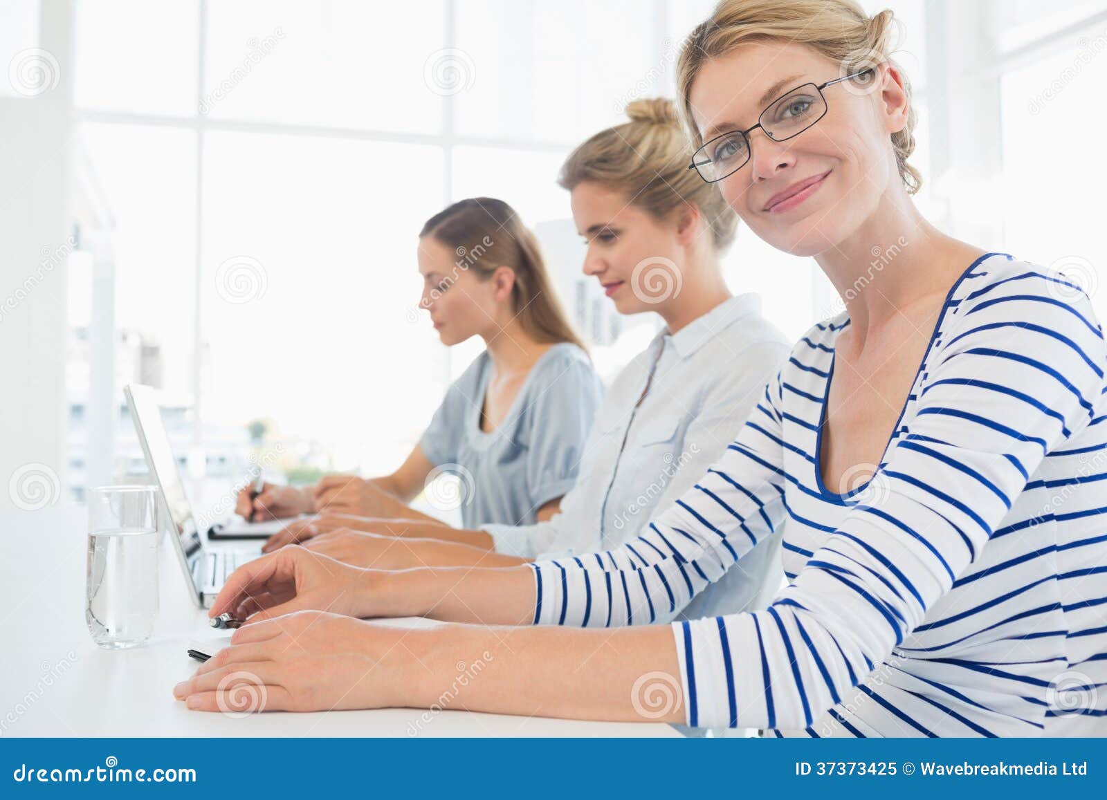 Concentrated People Working in Office Stock Image - Image of sitting ...