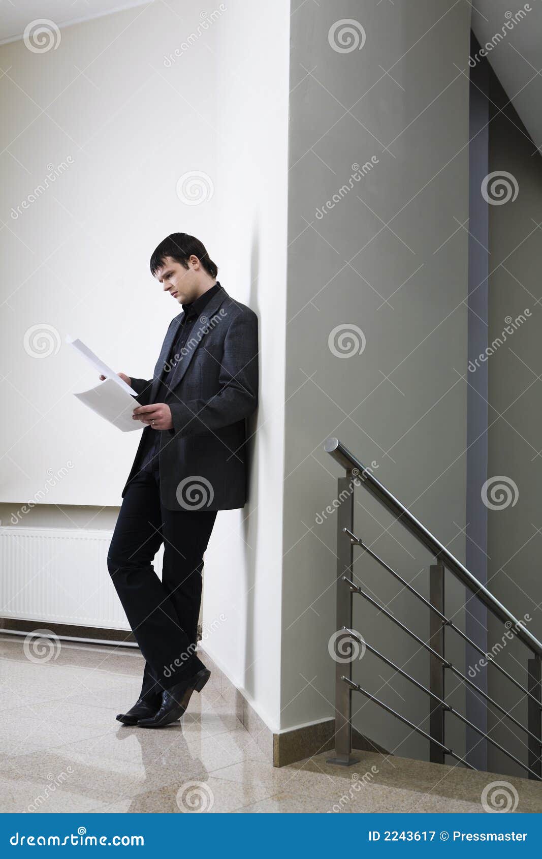 Concentrated reading stock image. Image of business, businessman - 2243617