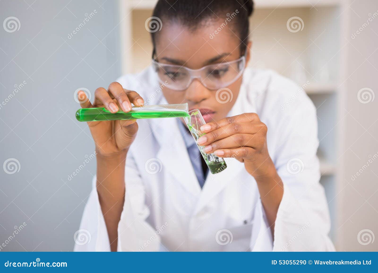 Concentrated Scientist Doing Scientific Experiment Stock Photo - Image ...