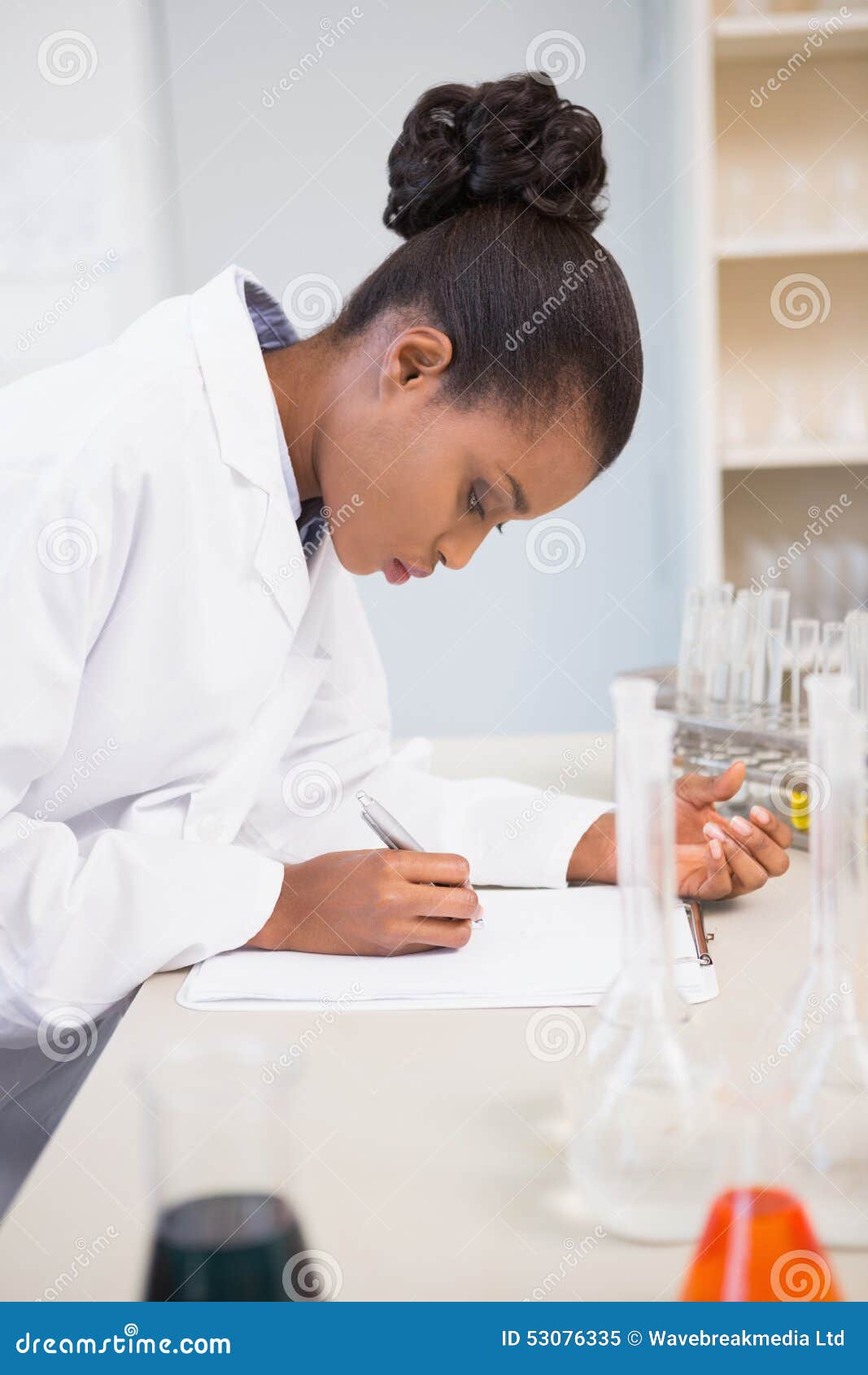 Concentrated Scientist Taking Notes Stock Image - Image of notes ...