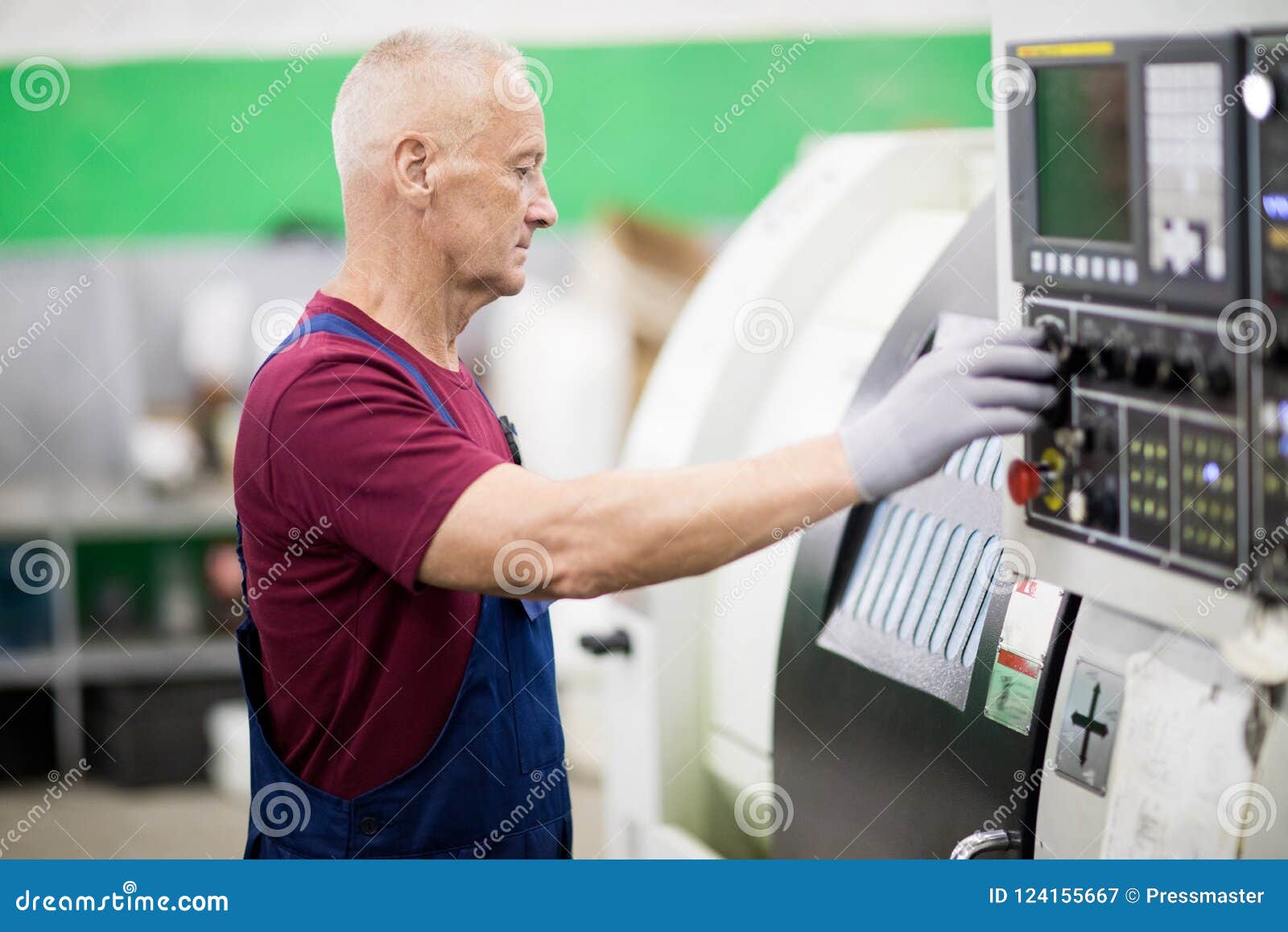 Engineer Working at Factory Stock Image - Image of person, technician ...