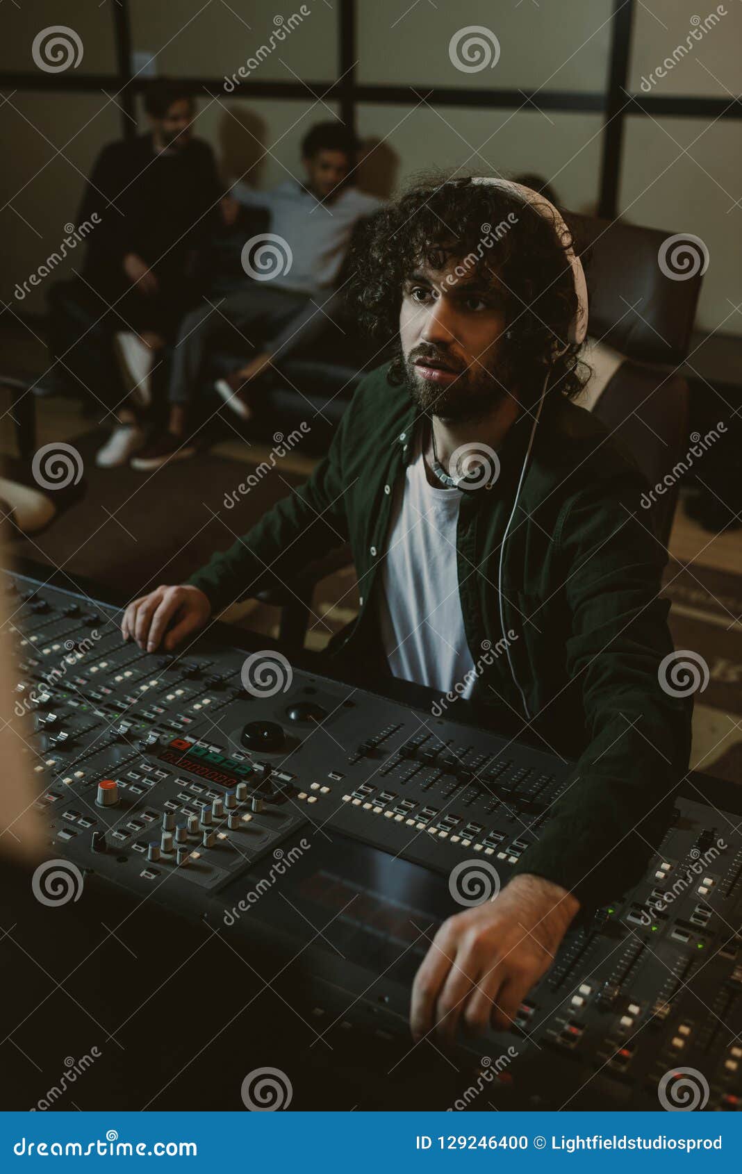 Concentrated Sound Producer Working Stock Photo - Image of musician ...