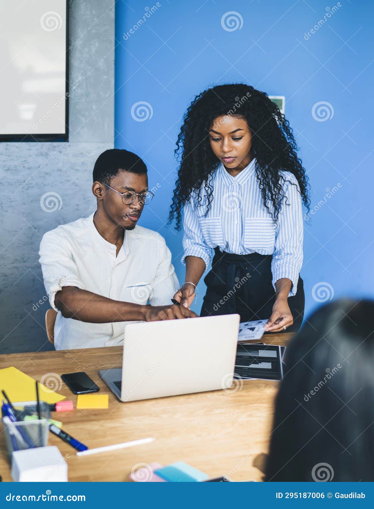 Concentrated Team Doing Paperwork at Workplace Stock Photo - Image of ...