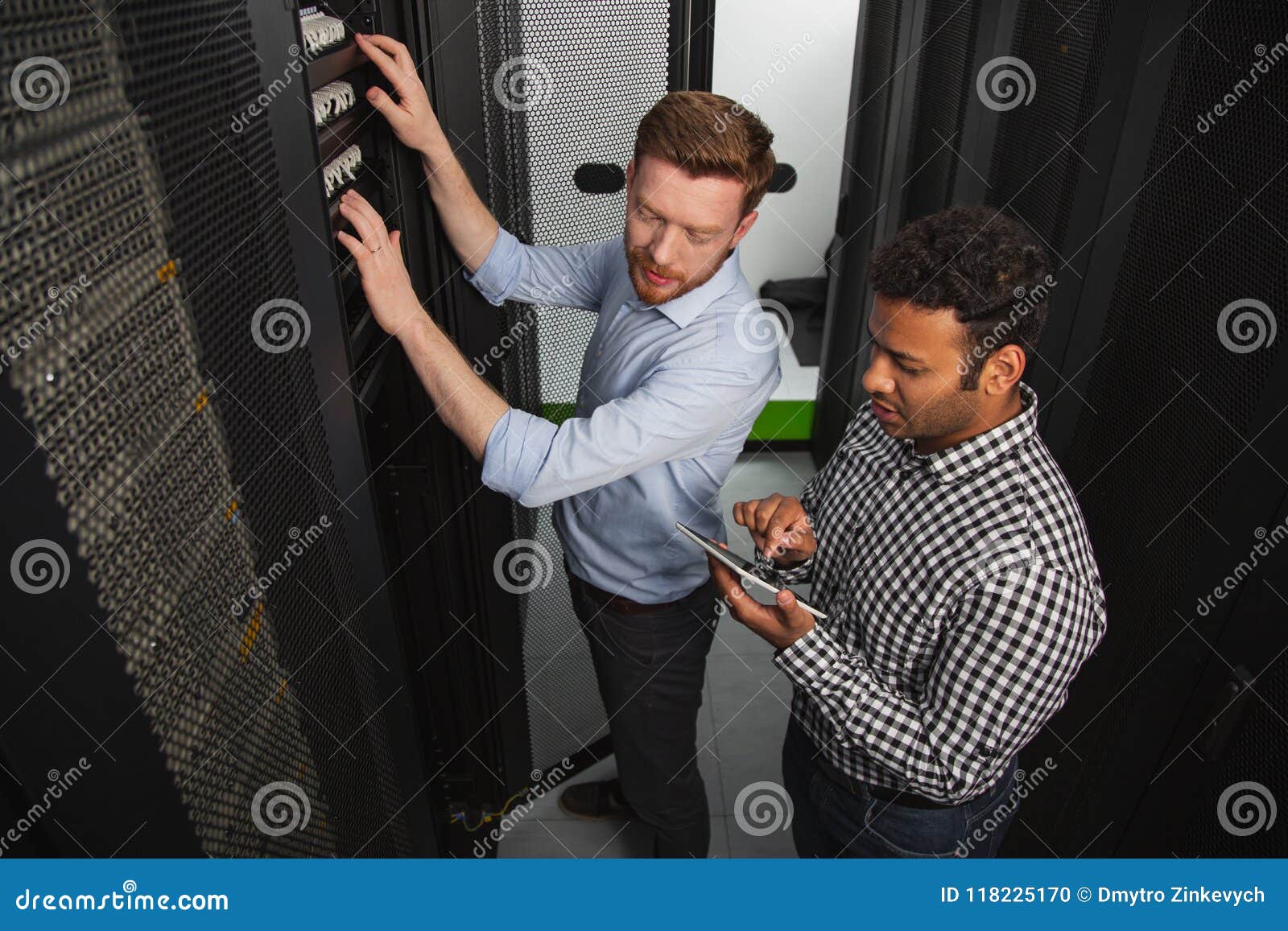 Concentrated Two Colleagues Discussing Problem Stock Photo - Image of ...