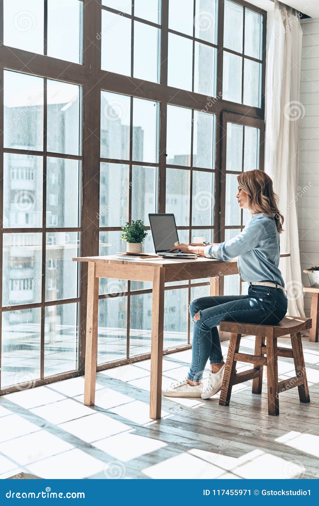 Concentrated on work. stock image. Image of looking - 117455971