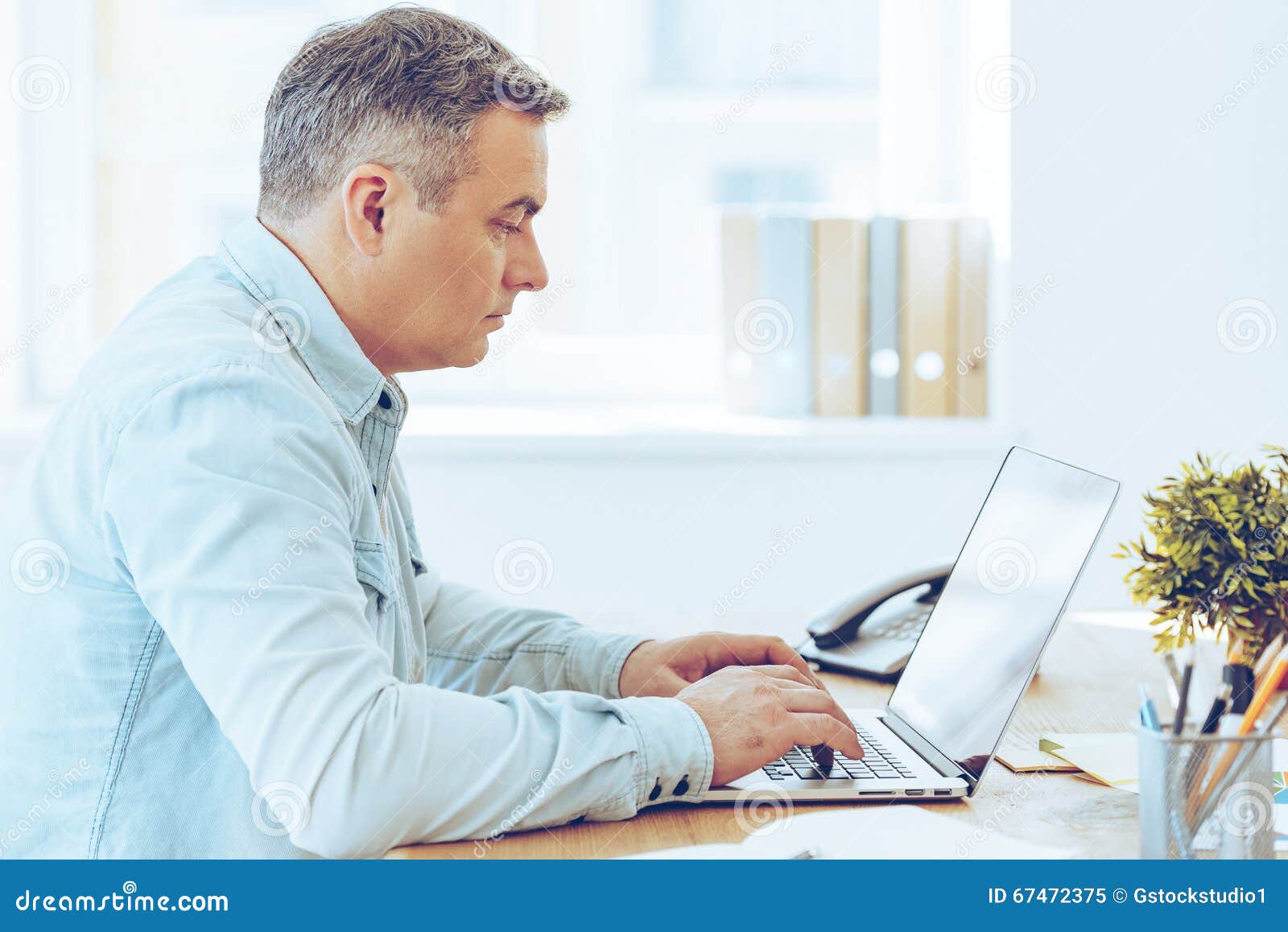 Concentrated at work. stock image. Image of internet - 67472375