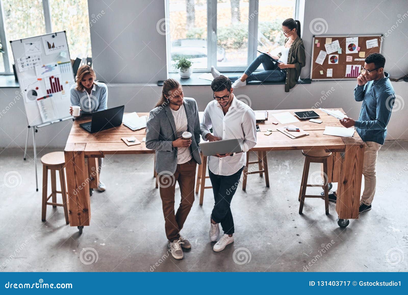 Concentrated at work. stock image. Image of ideas, brainstorming ...