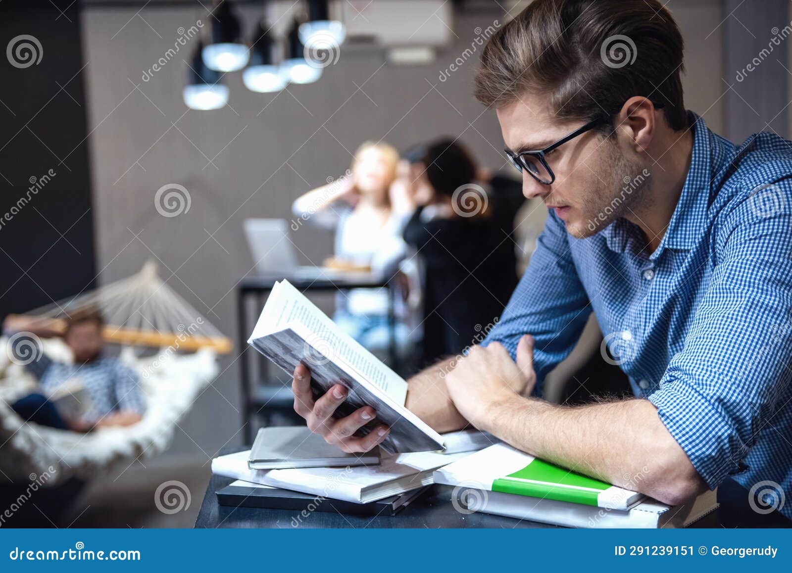 Guy in the library stock image. Image of academic, casual - 291239151