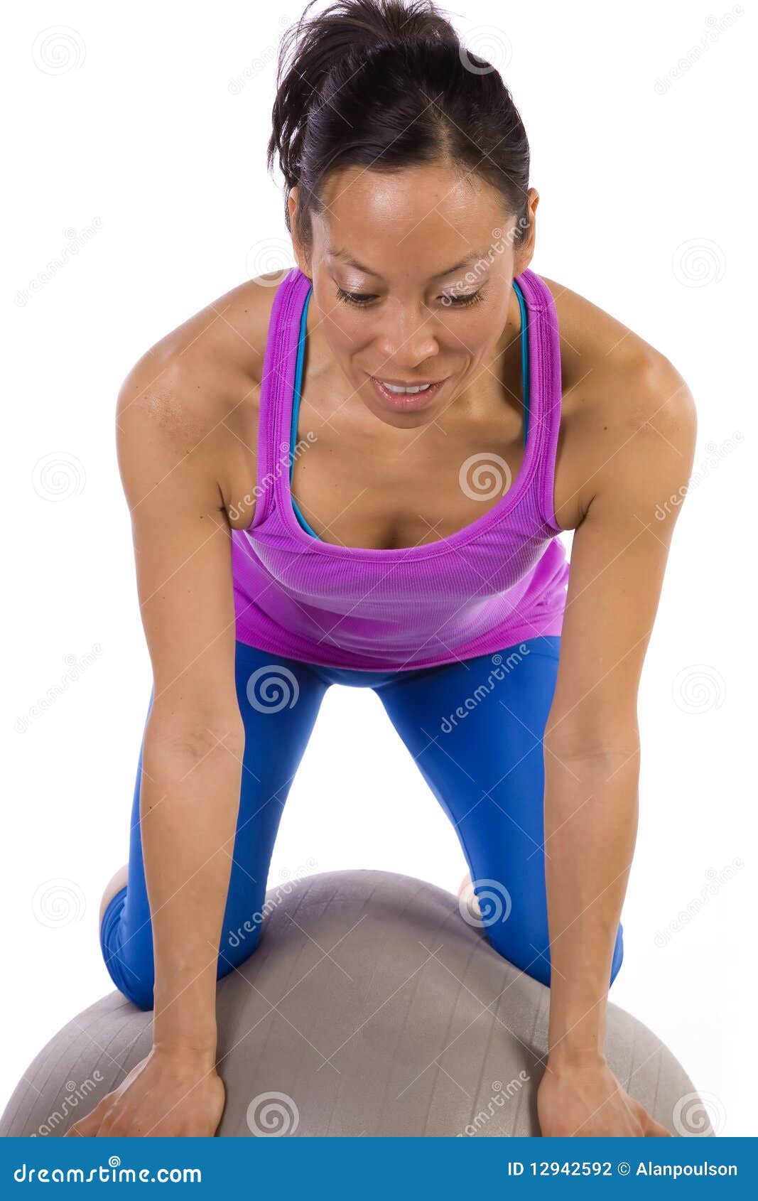 Concentrating ball balance stock photo. Image of pose - 12942592