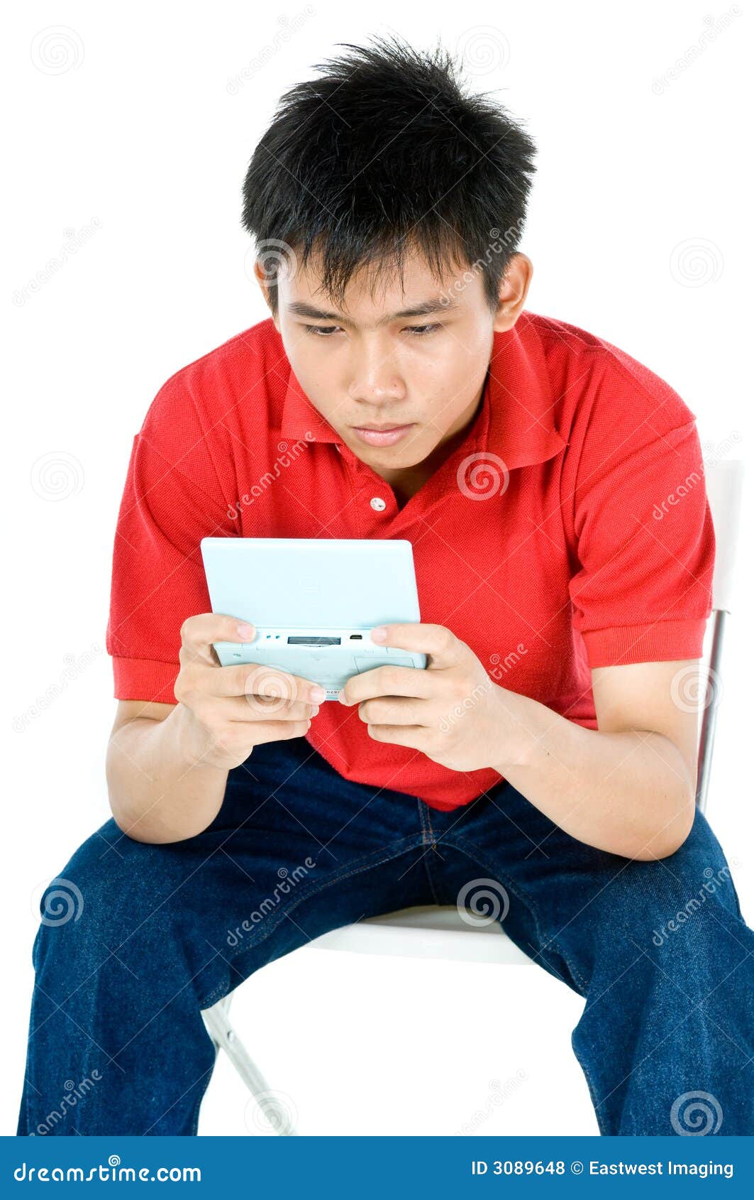 Concentrating hard stock photo. Image of white, console - 3089648