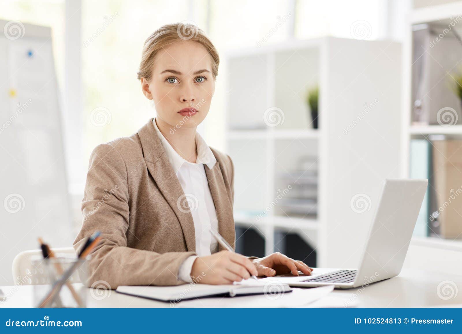 Concentrating on work stock image. Image of concentration - 102524813