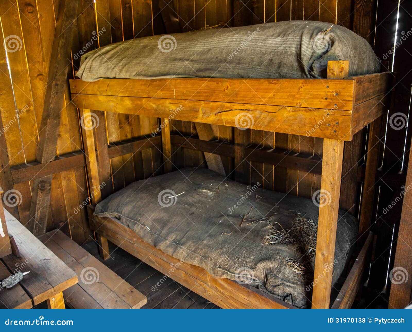 Vintage Bunk Beds In WWII Liberty Ship Troop Transport In Black ...