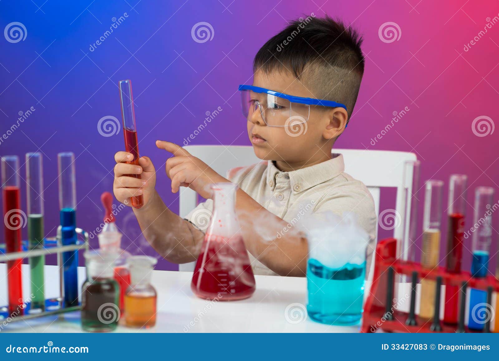 Concentration on chemistry stock image. Image of education - 33427083