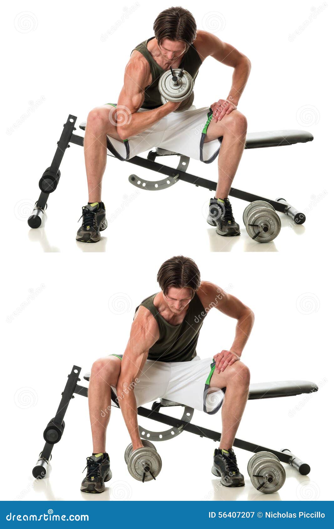 Concentration Curl stock image. Image of concentration - 56407207