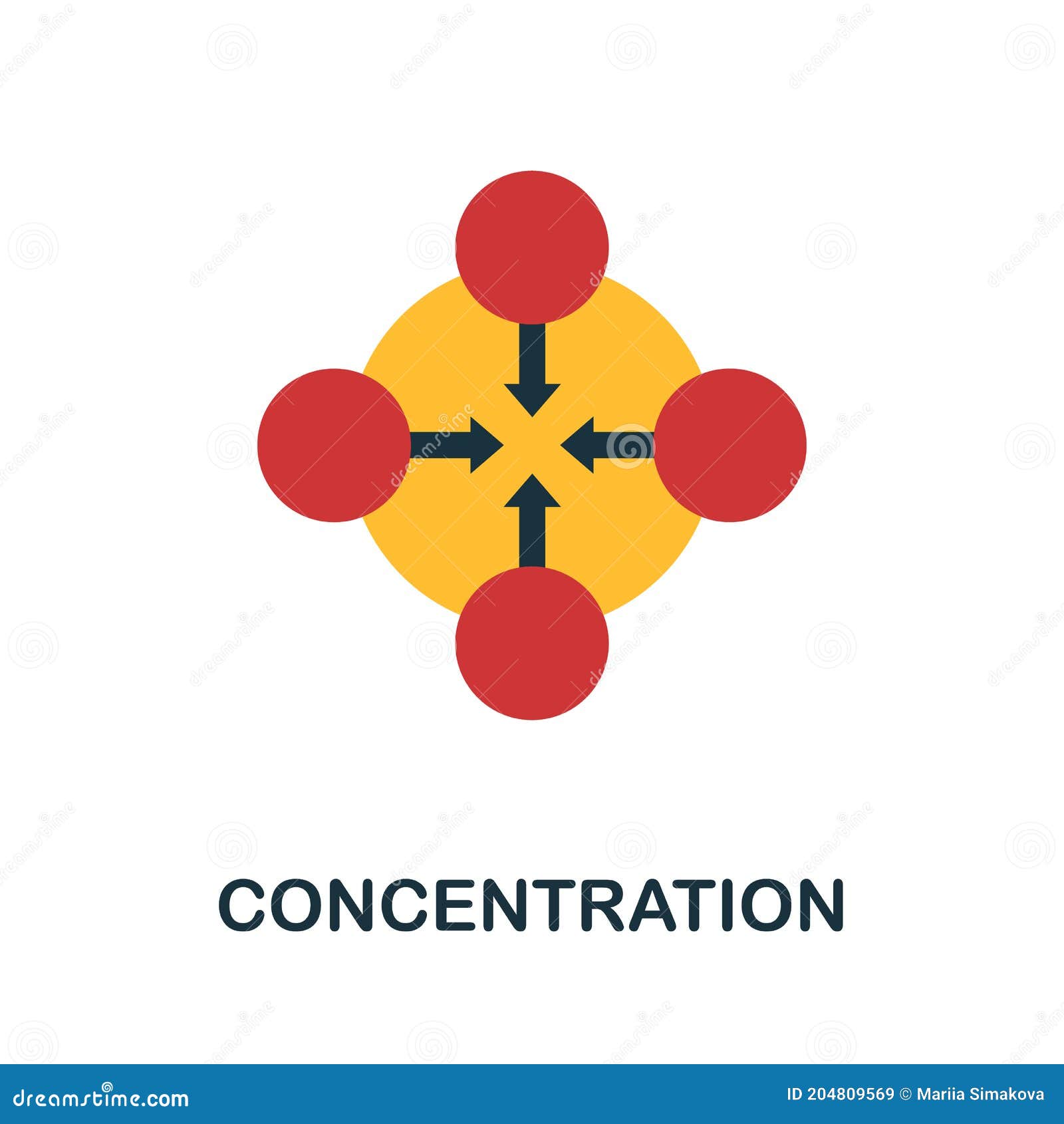 Concentration Flat Icon. Color Simple Element from Stem Education ...