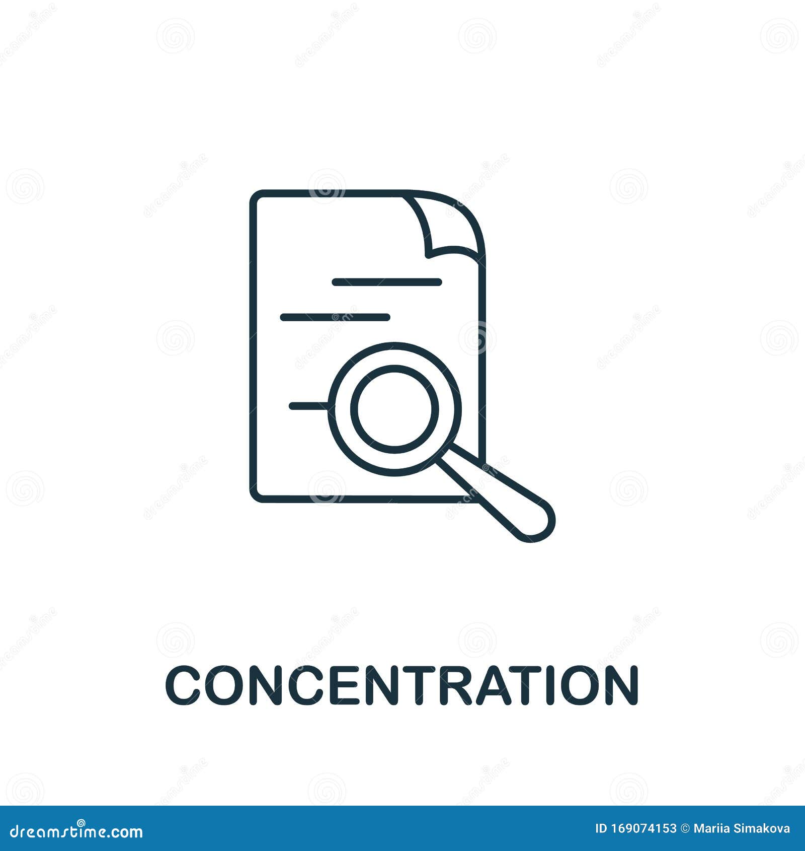 Concentration Icon. Line Style Symbol from Productivity Icon Collection ... Concentration Icon. Line Style Symbol from Productivity Icon Collection ...