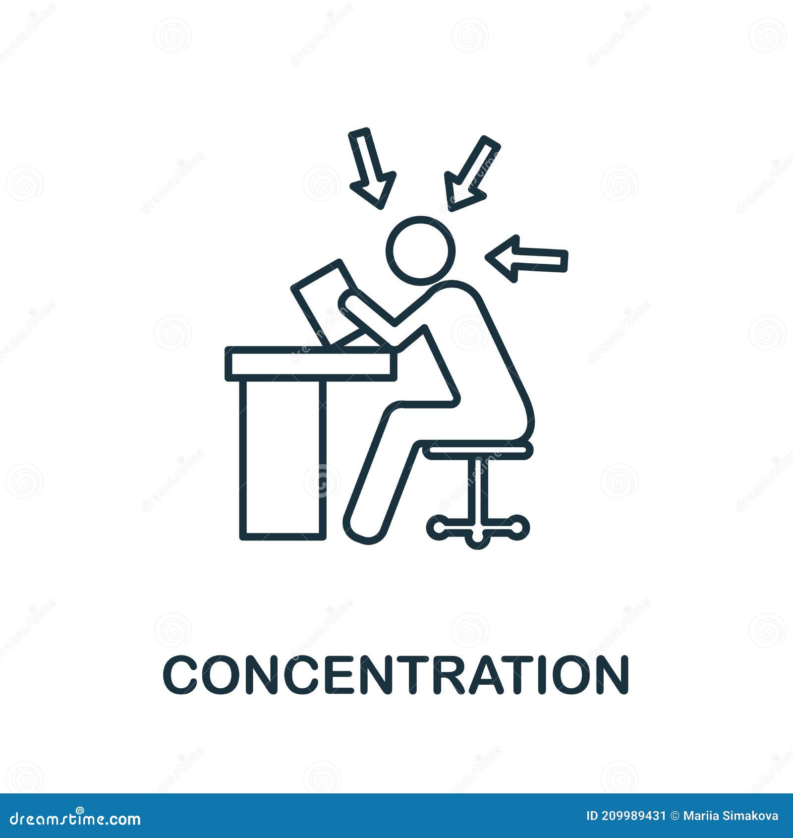 Concentration Icon. Simple Element from Business Management Collection ...