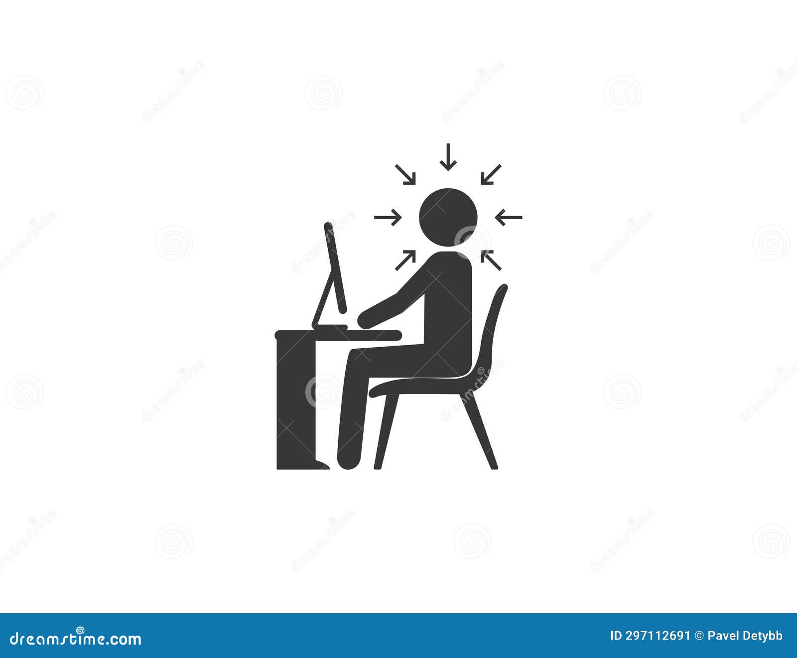 Concentration, Logical Thinking, People Icon. Vector Illustration ...