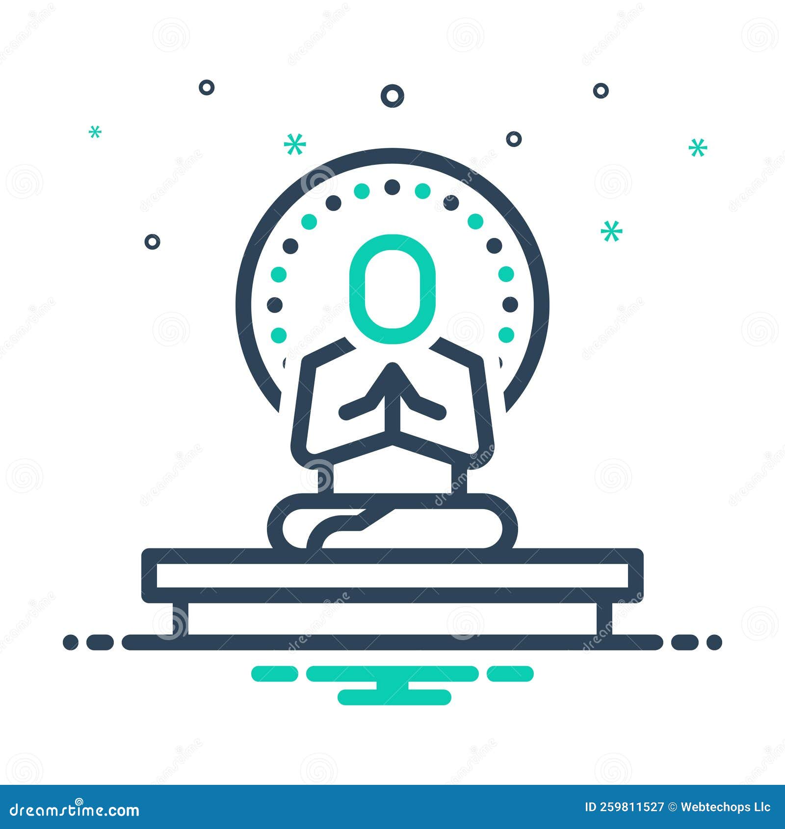 Mix Icon for Concentrations, Attention and Relax Stock Illustration ...