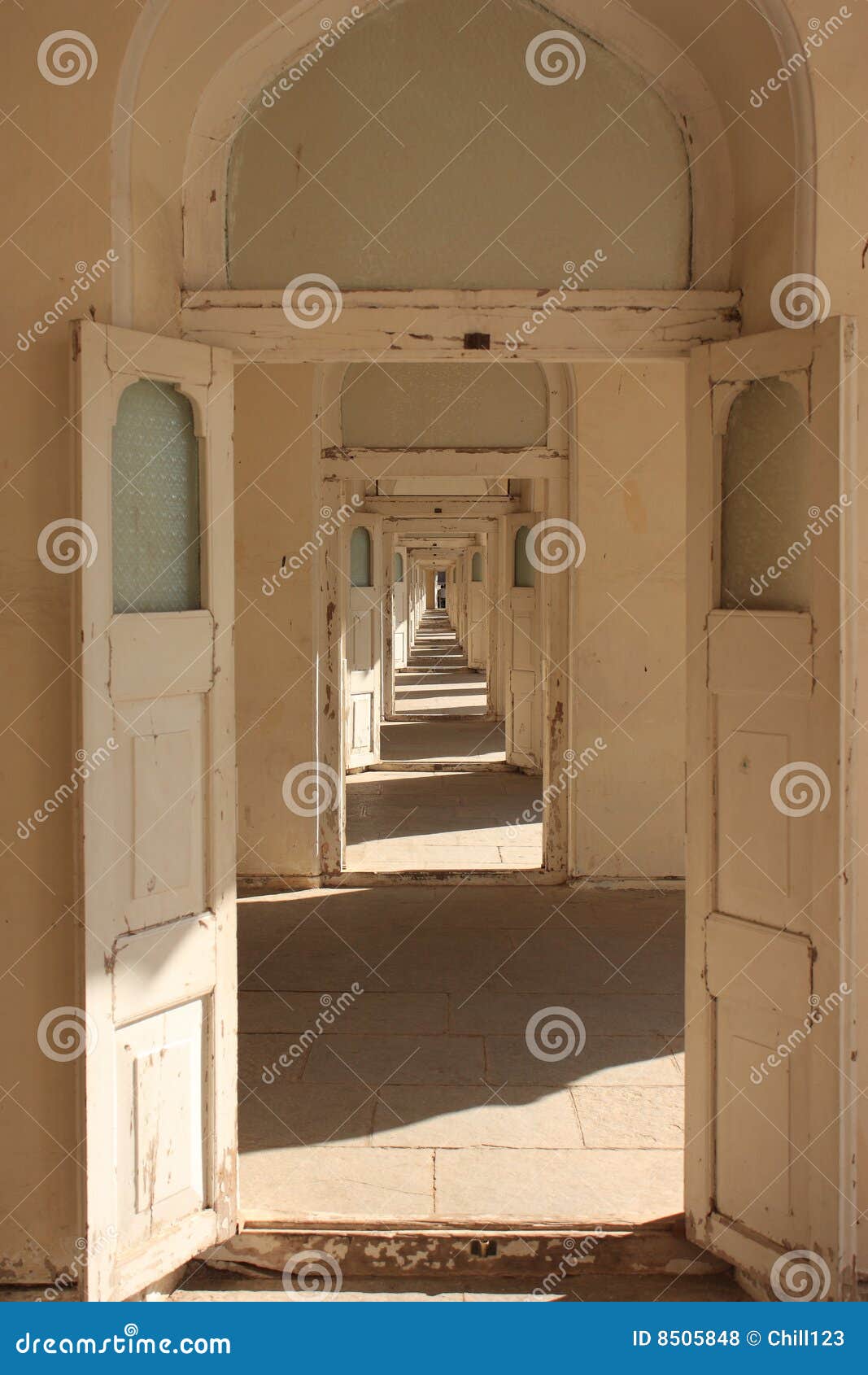 Concentric Arches and Doors Stock Photo - Image of perspective, walkway ...