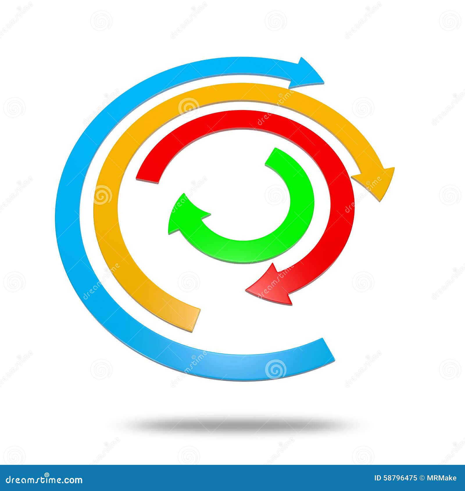Concentric Arrows stock illustration. Illustration of white - 58796475