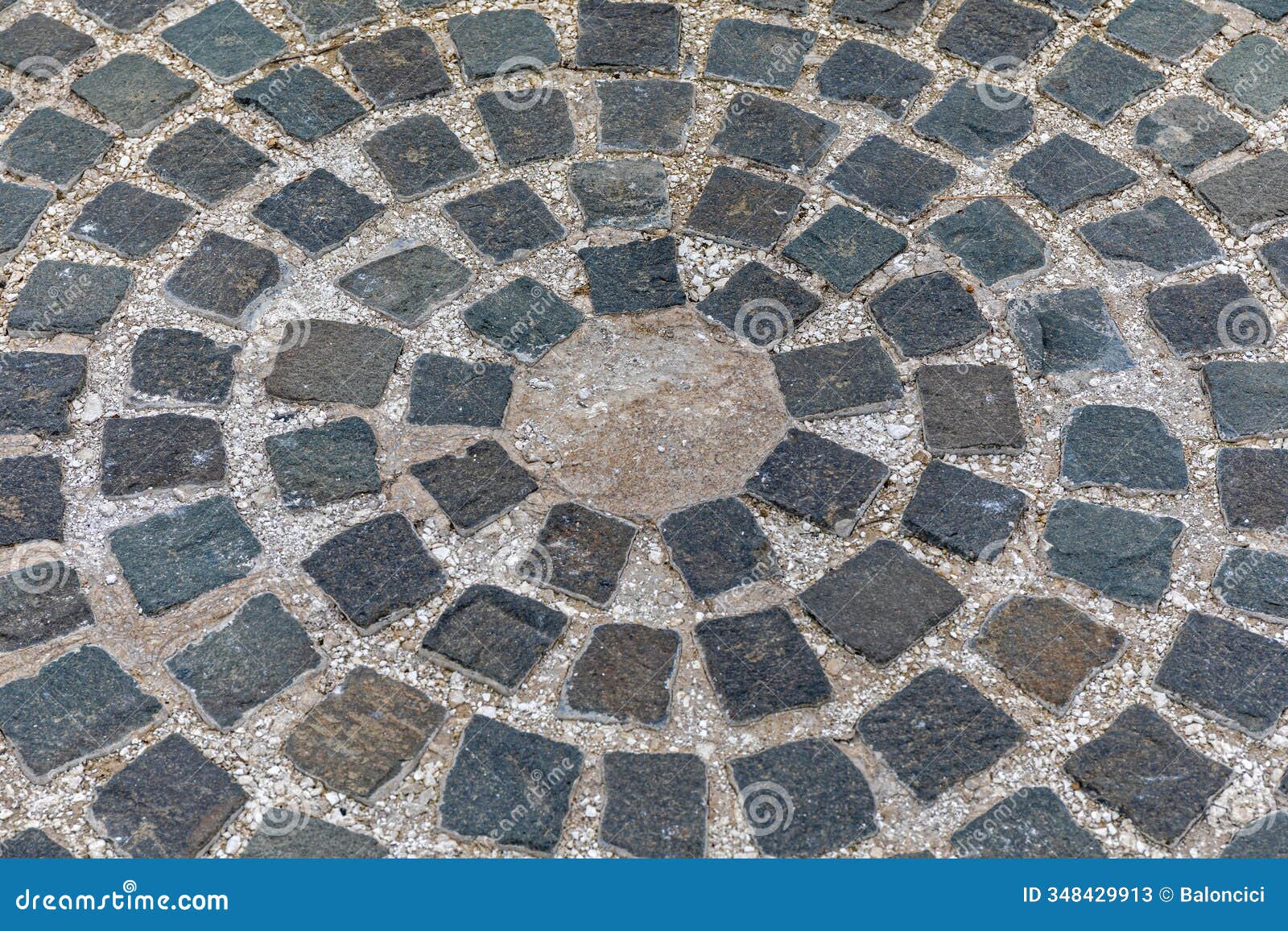 Concentric Circle Cobblestone Stock Image - Image of balkans, circle: 348429913