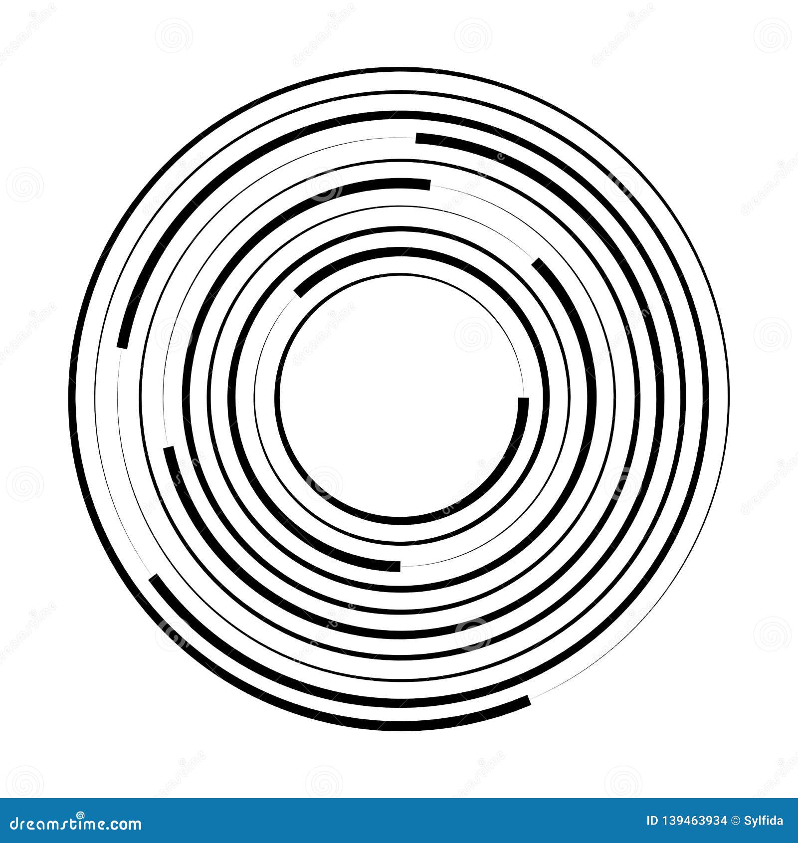 Concentric Circle Geometric Element. Vector Illustration Stock ...