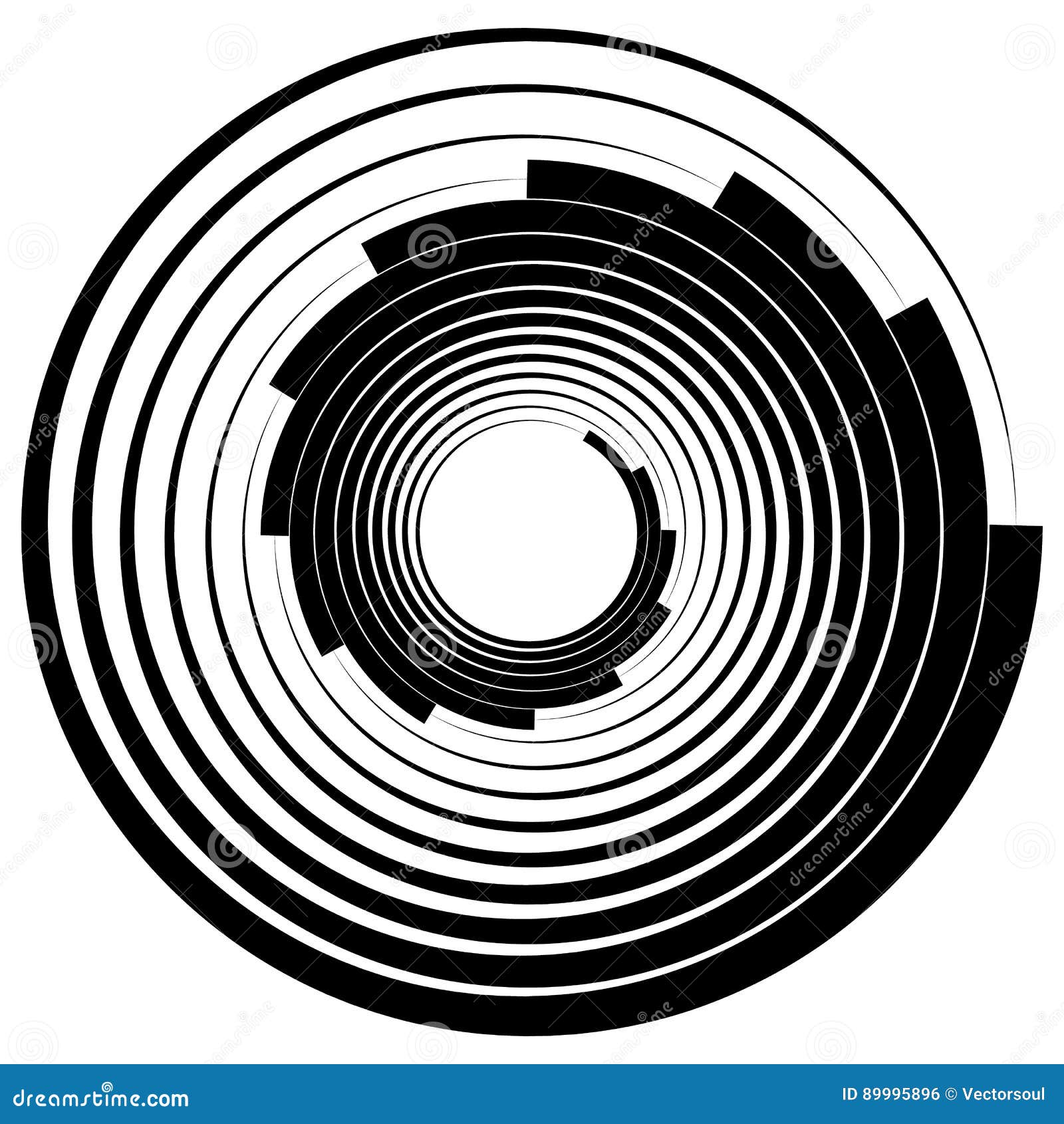 Concentric Circle Rings Suitable As An Abstract Design Element Stock