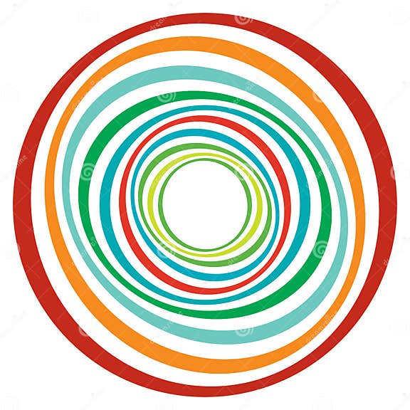 Concentric Circles Abstract Visual Design Element Stock Vector ...