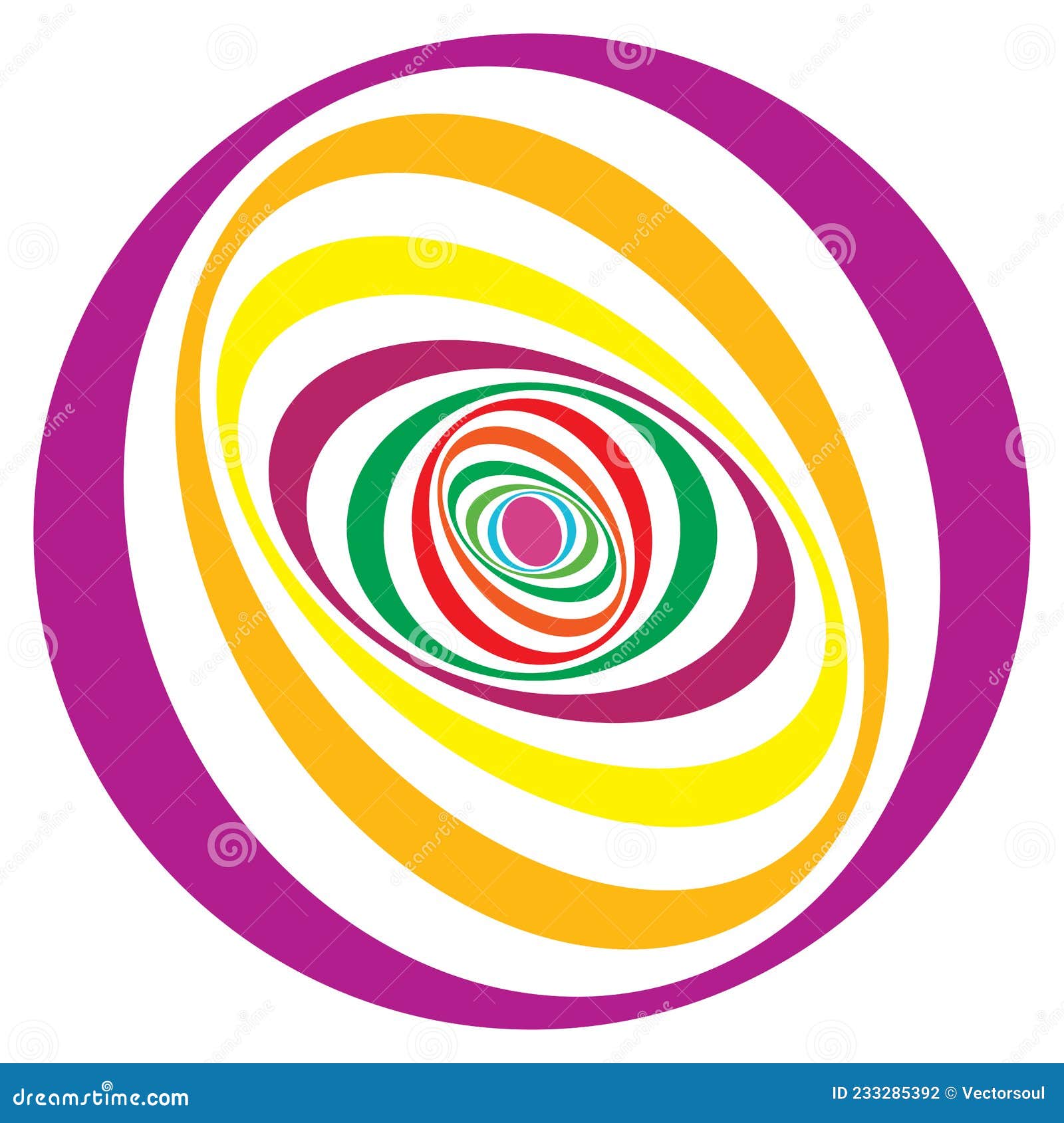 Concentric Circles Abstract Visual Design Element Stock Vector ...