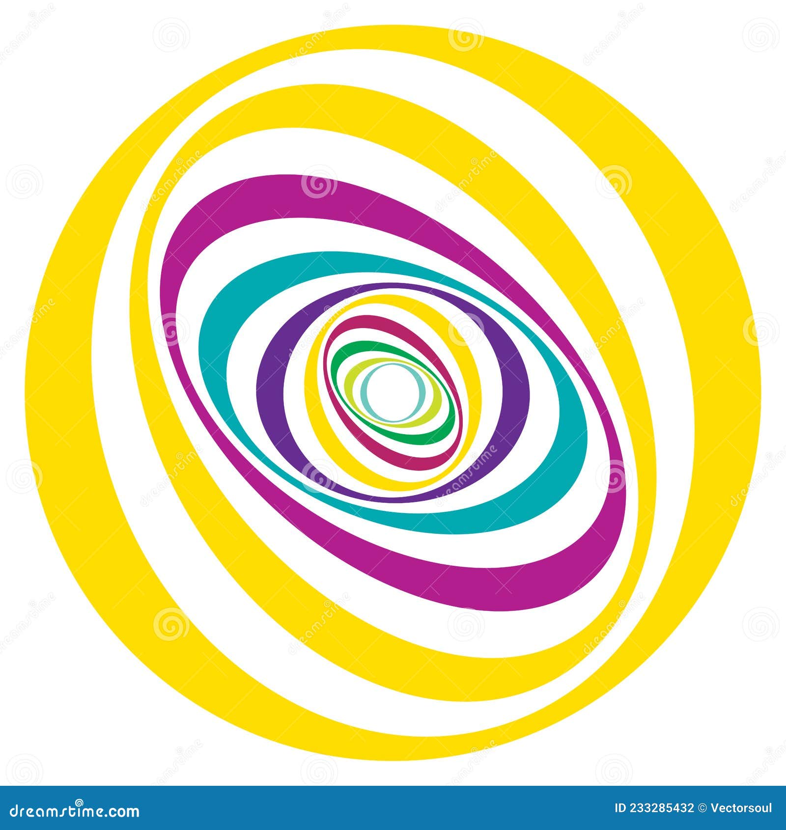 Concentric Circles Abstract Visual Design Element Stock Vector ...